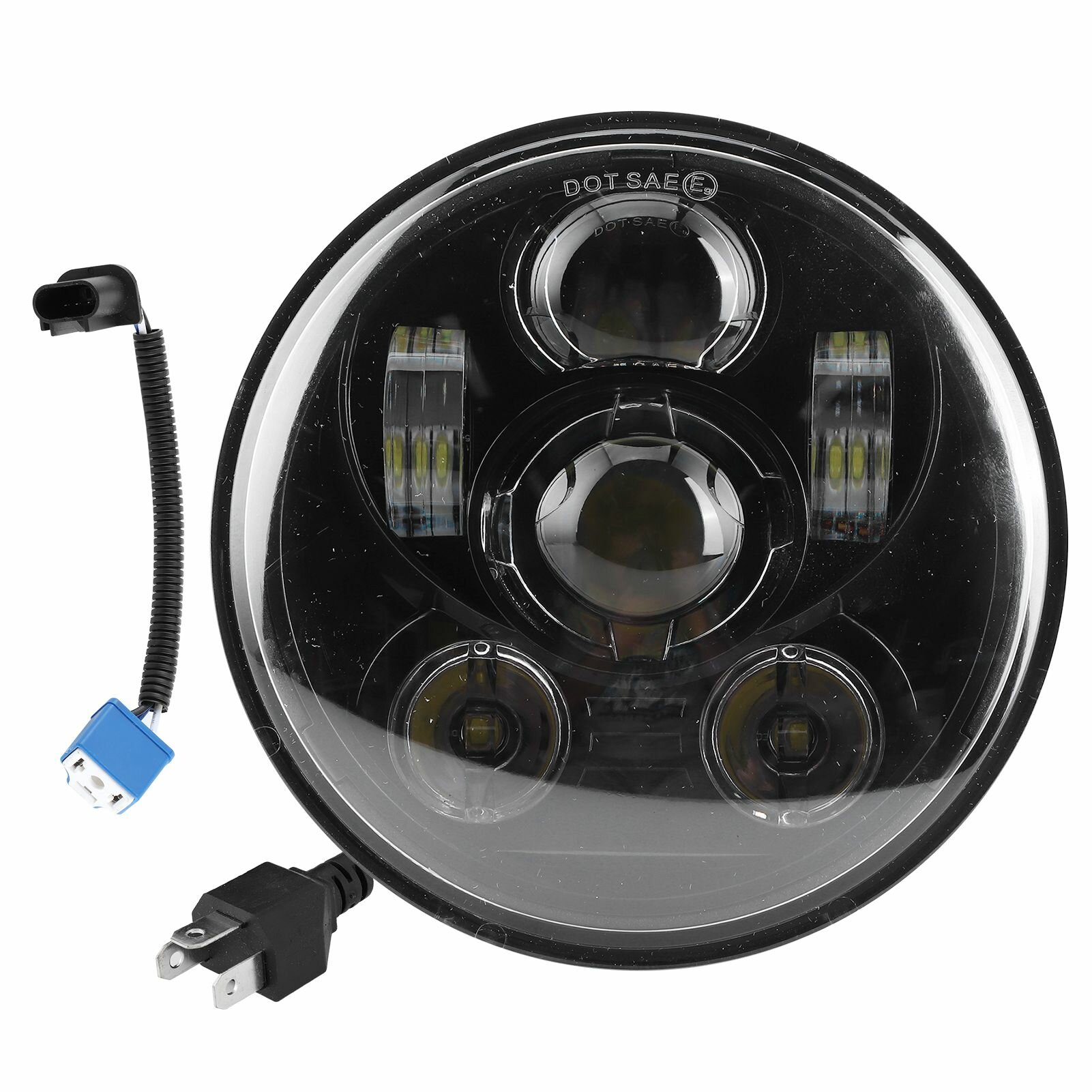 5,75 дюйма, 75 Вт, светодиодная фара 6500K, фара для мотоцикла с высокой яркостью, подходит для Jeep Wrangler