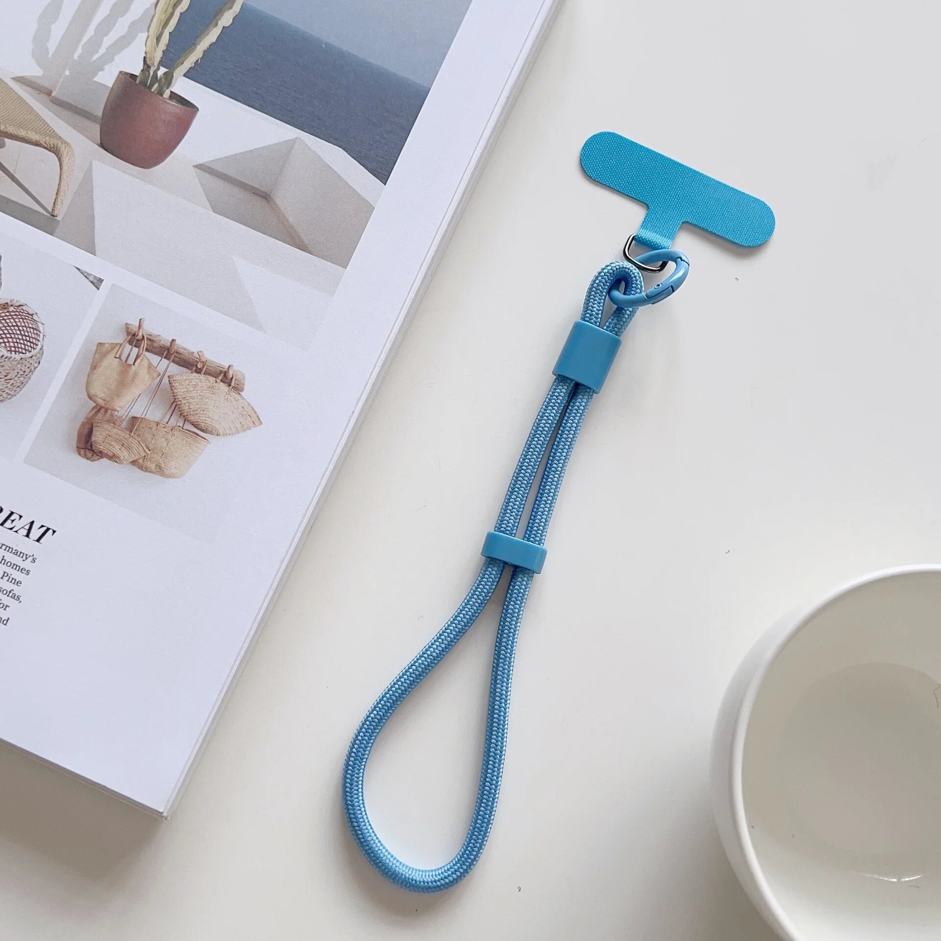 Мобильный браслет с подушечкой, короткий, регулируемый, многофункциональный, защита от потери, брелок с защитой от кражи, ремешок для мобильного телефона