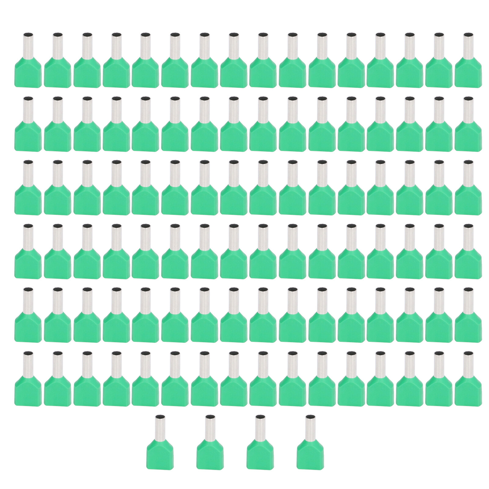 100 шт. изолированных наконечников для проводов, медных, ПВХ, предварительно изолированных, холоднопрессованных, для электропроводки