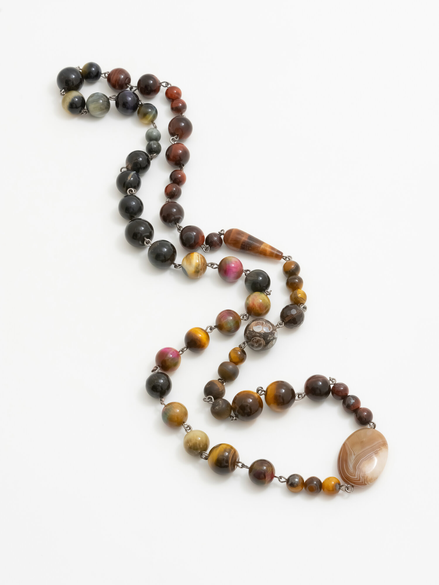 Бусы ЖемАрт, яшма, тигровый глаз, агат