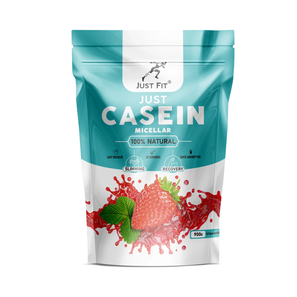 Just Fit Just Casein Казеин Мицеллярный Ночной 900 г со вкусом клубники