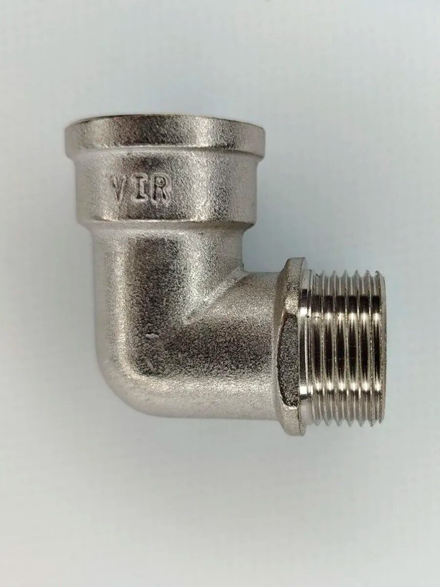 Уголок 3/4 дюйма для труб с ограничителем латунь ВН-ВР VIR