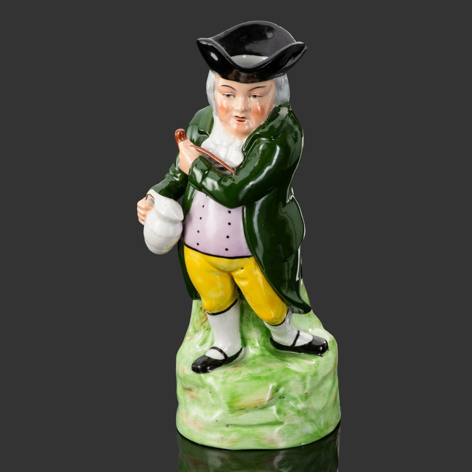 Кружка-тоби (кувшин) в виде мужчины, фарфор, роспись, Sitzendorfer Porzellanmanufaktur, Германия