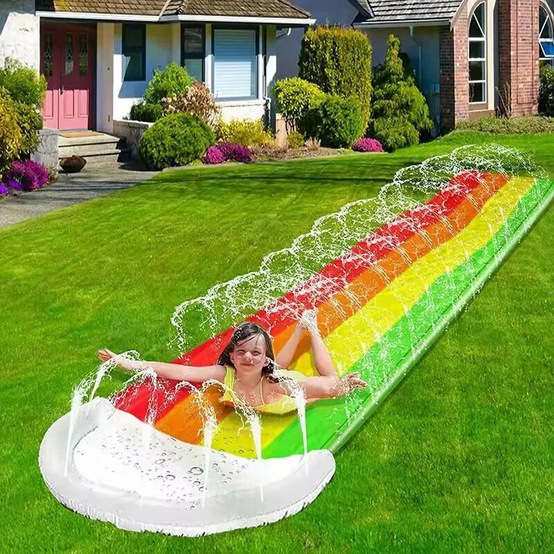 Водный игровой центр Rainbow Waterslide, для улицы, для детей 5-12 лет