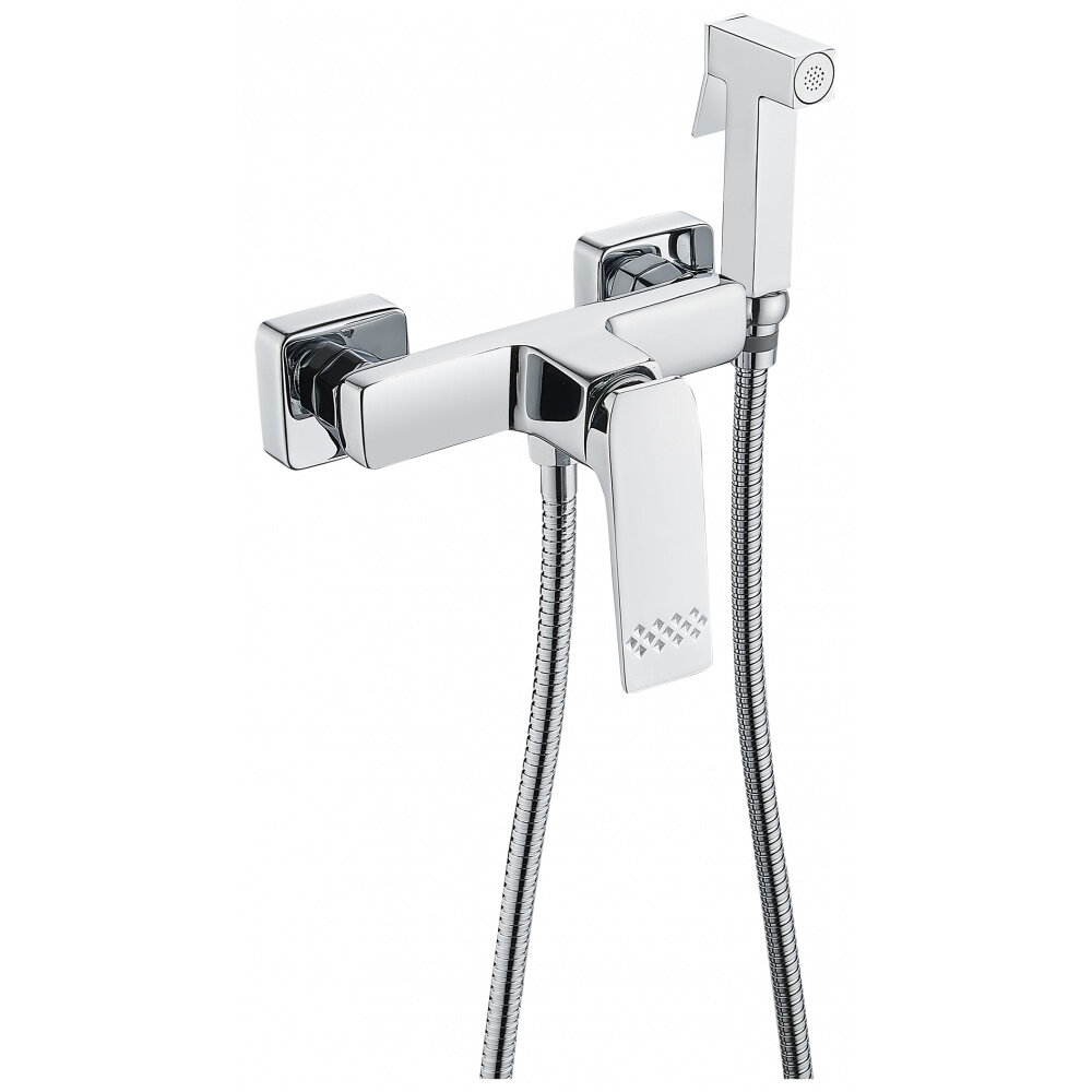 Смеситель для биде Hansen H23020 однорычажный хром с ручным душем и монтажом на стену