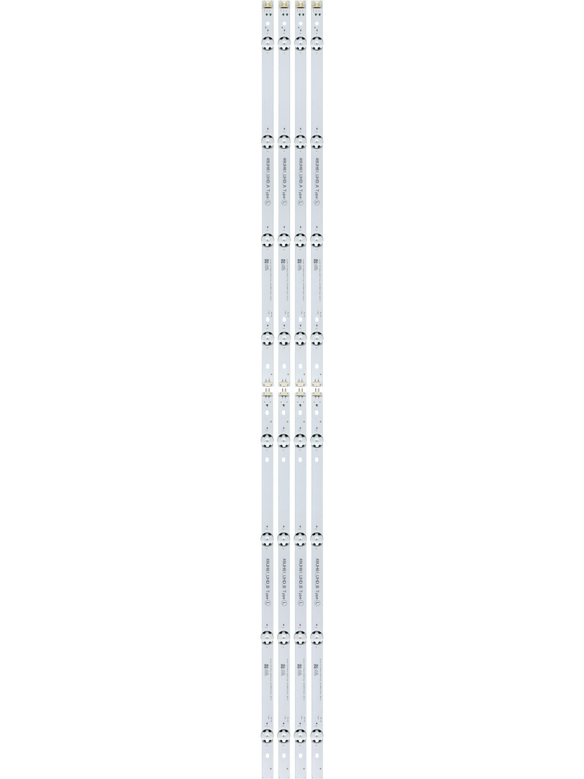 Комплект подсветки 15.5Y 49"_UHD (4 составные планки по 8 линз)