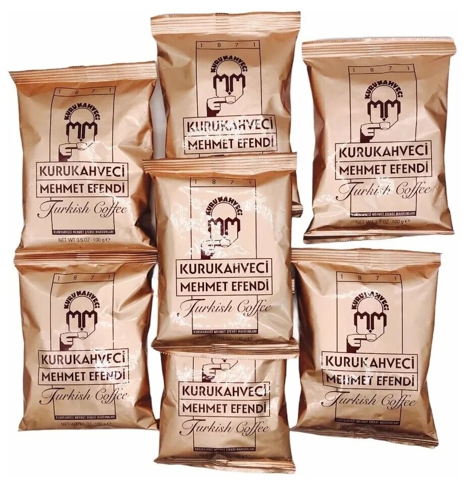 Кофе молотый Kurukahveci Mehmet Efendi, 100 г, мягкая упаковка, 7 уп.