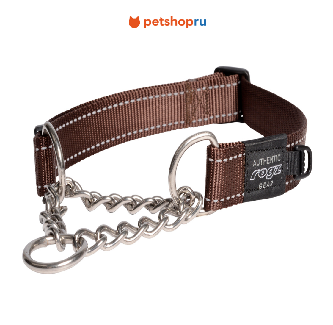 Rogz полуудавка строгая "Utility", р-р XL (43-73 см), ш: 2,5 см, шоколадный