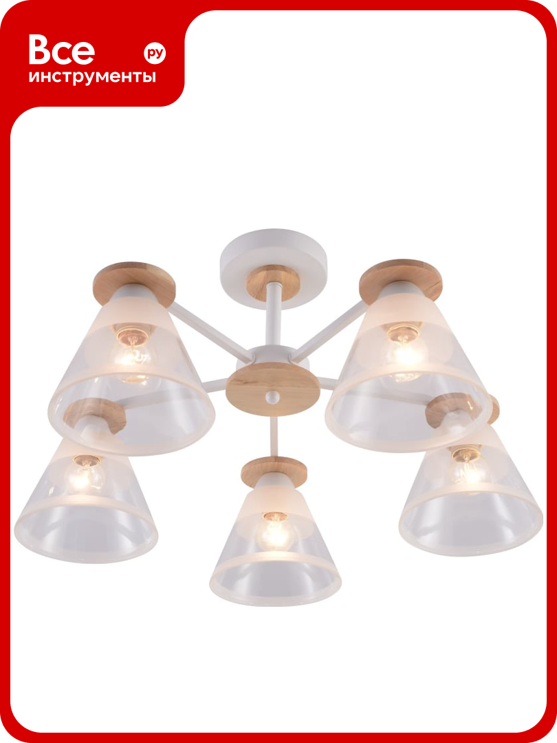 Люстра Rivoli Theothila 9177305 5 х Е27 60 Вт модерн Б0068467