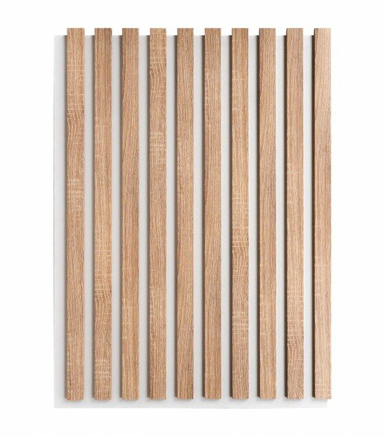 Стеновая панель реечная белый на черном, рейки декоративные модуль 680х505, MSP 05