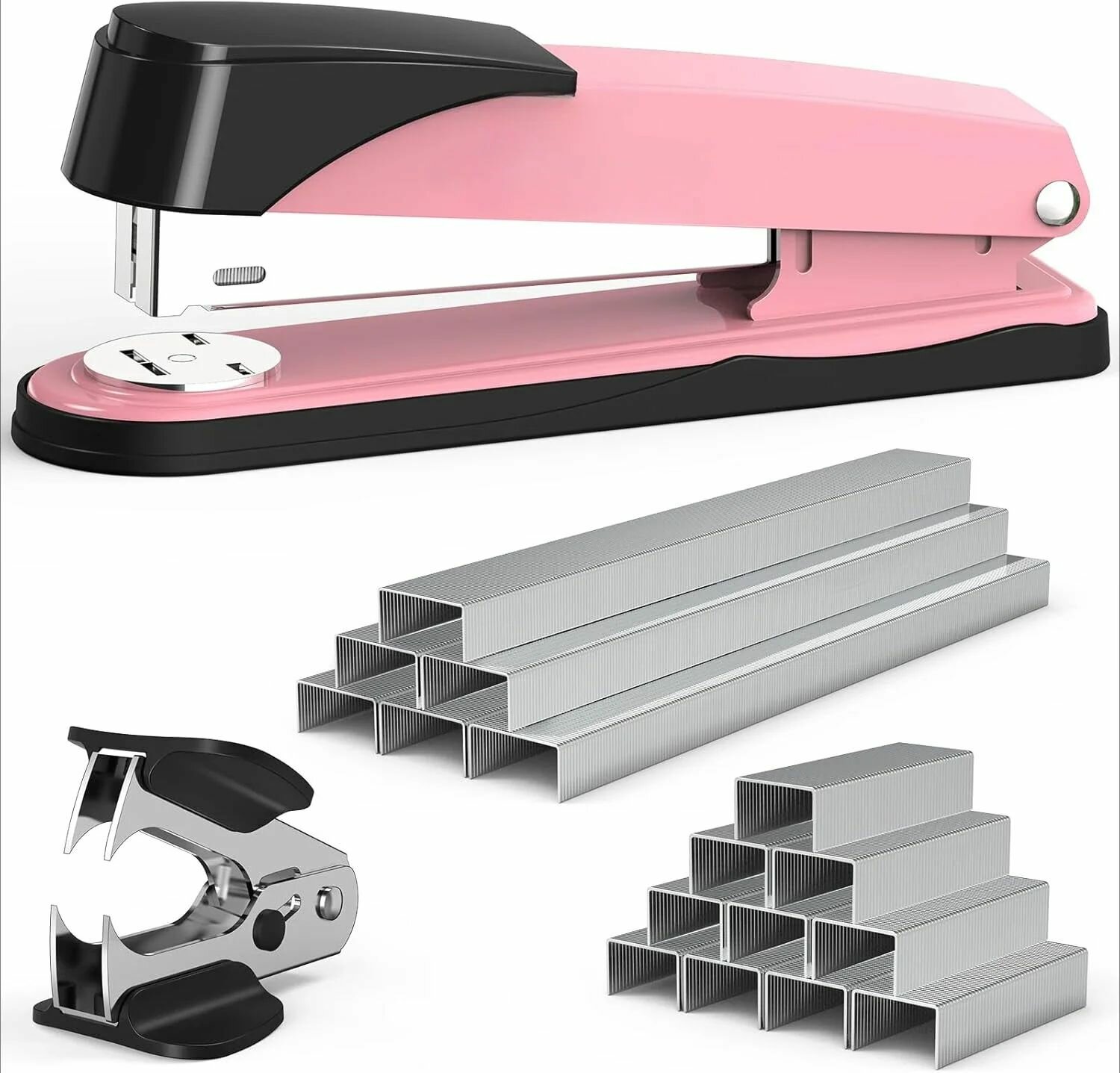 Металлический тяжелый настольный степлер для 50 листов с 1750 скобами без засорения