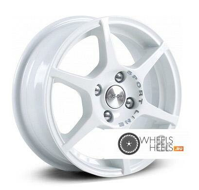 Диск автомобильный литой Скад Ягуар 14x5.5 4x98 et38 dia58.6 Белый с полированной лицевой поверхностью