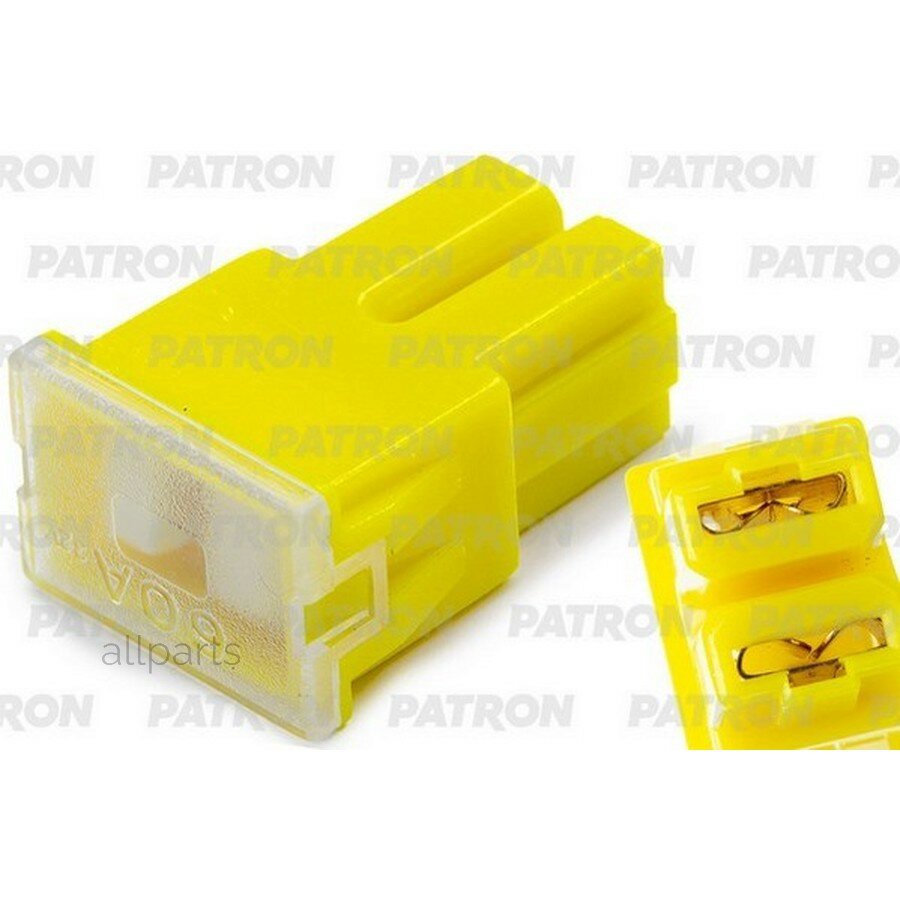 PATRON PFS112 Предохранитель блистер 1шт PFB Fuse (PAL293) 60A желтый 30x15.5x12.5mm