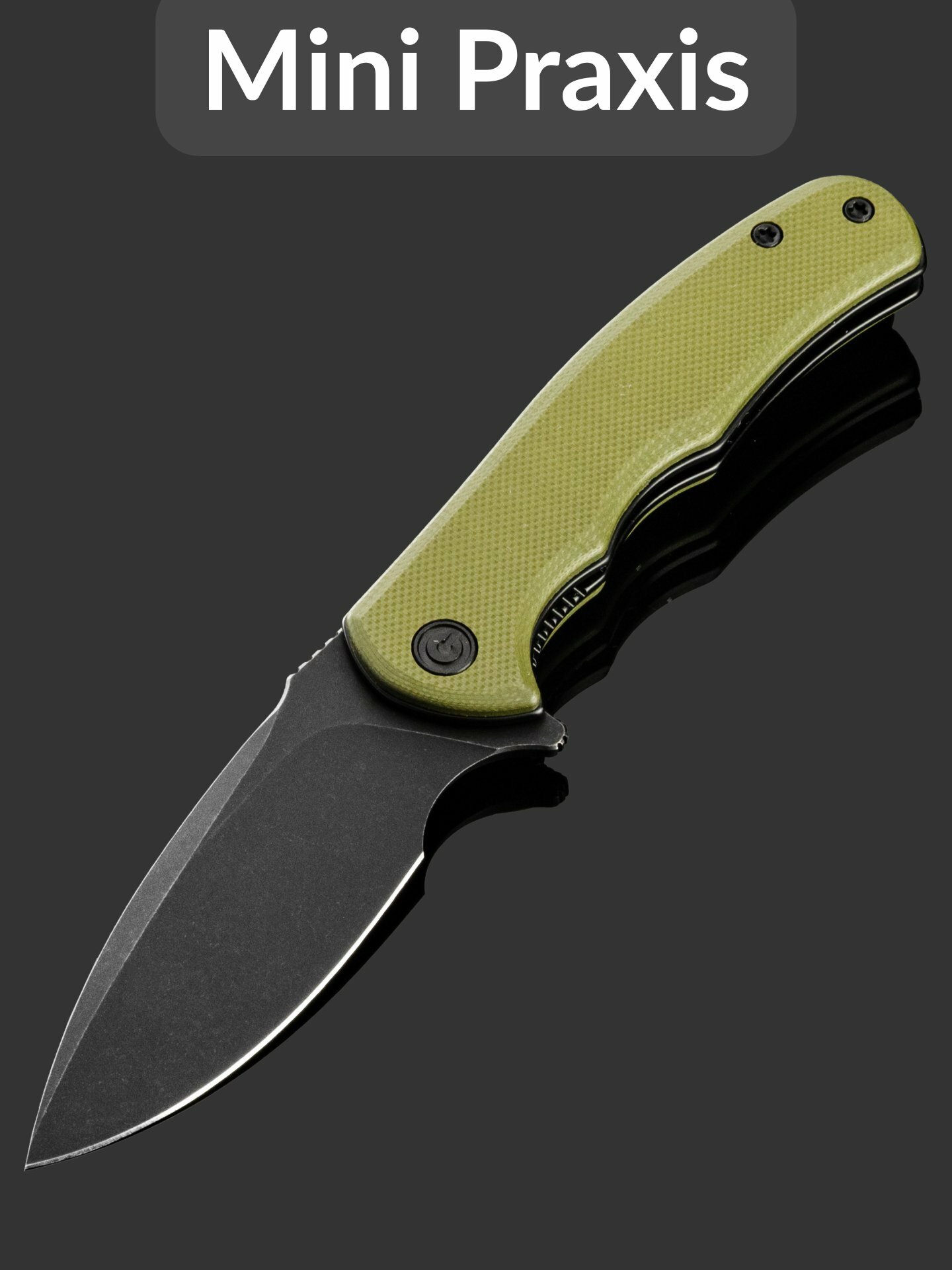 Складной нож CIVIVI Mini Praxis C18026C-1, сталь D2 blackwash, рукоять OD Green G10