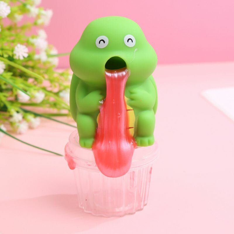 Антистресс игрушка "Рвотный котик": жевательный слайм в виде животного, игрушка для снятия стресса, жвачка для рук детям (безопасный силикон, 3 цвета)