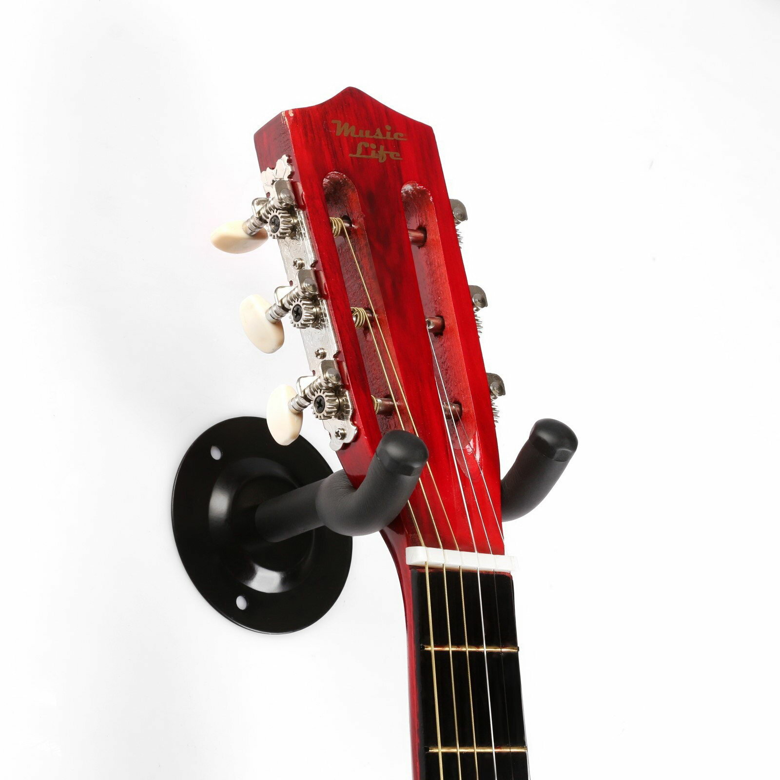 Держатель для гитары Music Life настенный, чёрный, цвет: чёрный