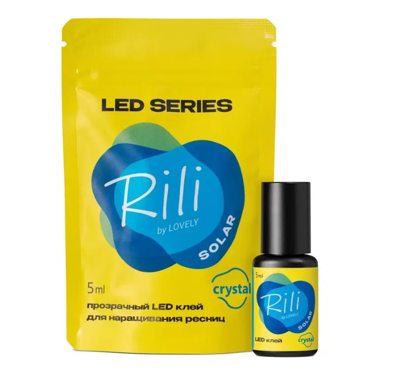 Клей прозрачный для LED наращивания Rili Solar Crystal, 5 мл, для повседневного использования