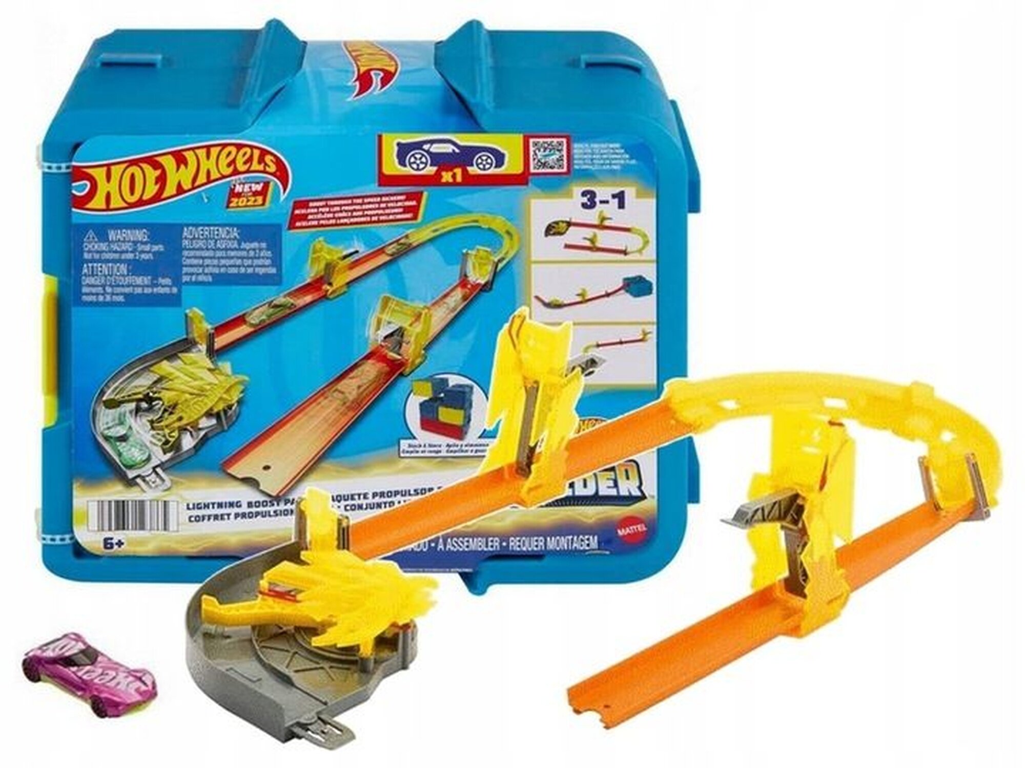 Игрушечный трек Hot Wheels HMC03, модульный ящик для хранения, 12 элементов, от 5 лет