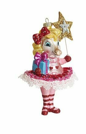 Игрушка на елку Лошадь-балеринка 14см (со звездой)