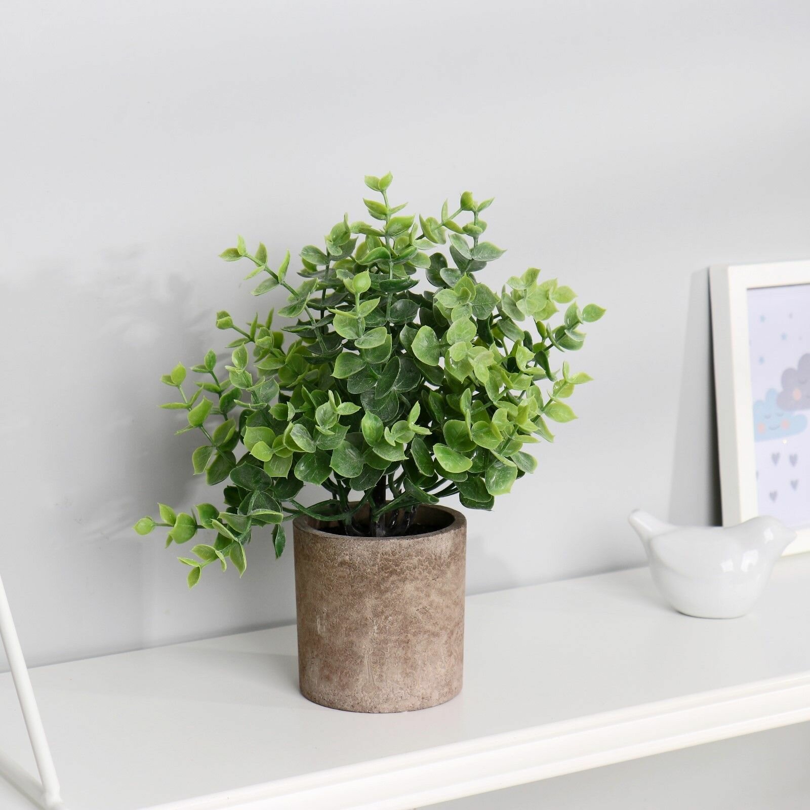 Искусственное растение / Миниатюрное дерево в кашпо / Искусственные цветы бонсай в горшке "Буксус"