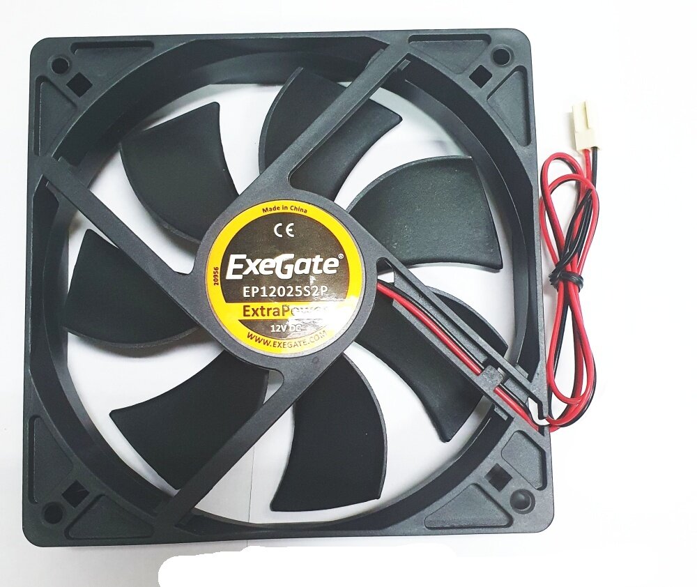 Вентилятор 120x120x25 Exegate ExtraPower EP12025S2P, 1800rpm, 28dB(M), 0.23A, SLB, 2pin