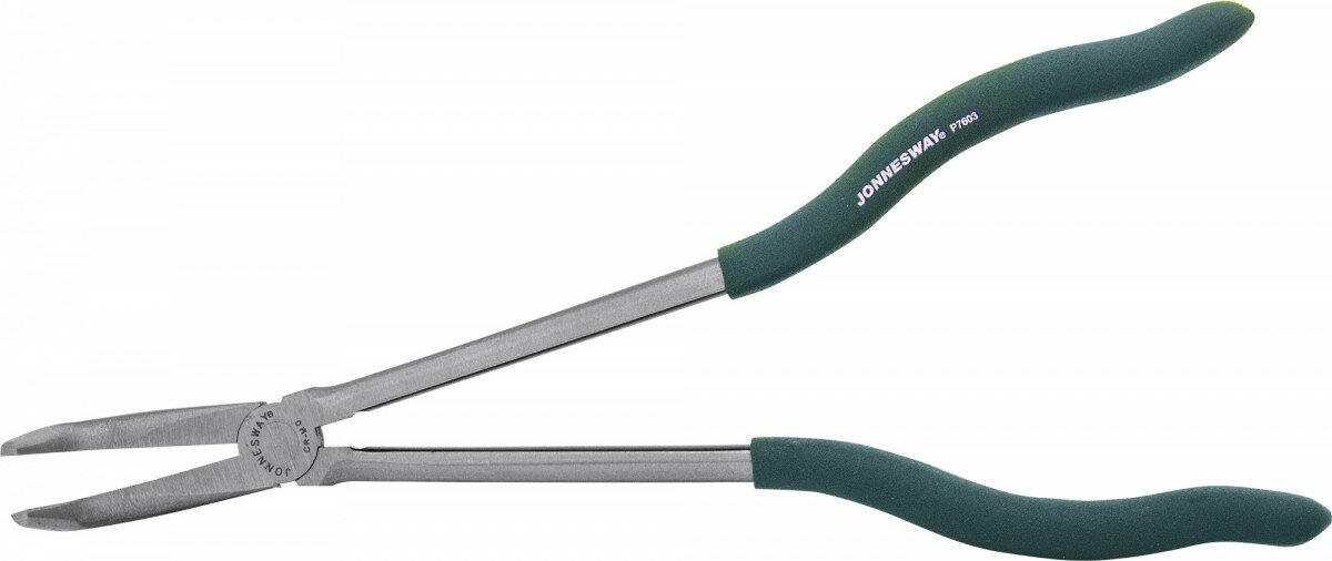 Длинногубцы 280 мм Jonnesway P7603, 48338, удлиненные изогнутые 90