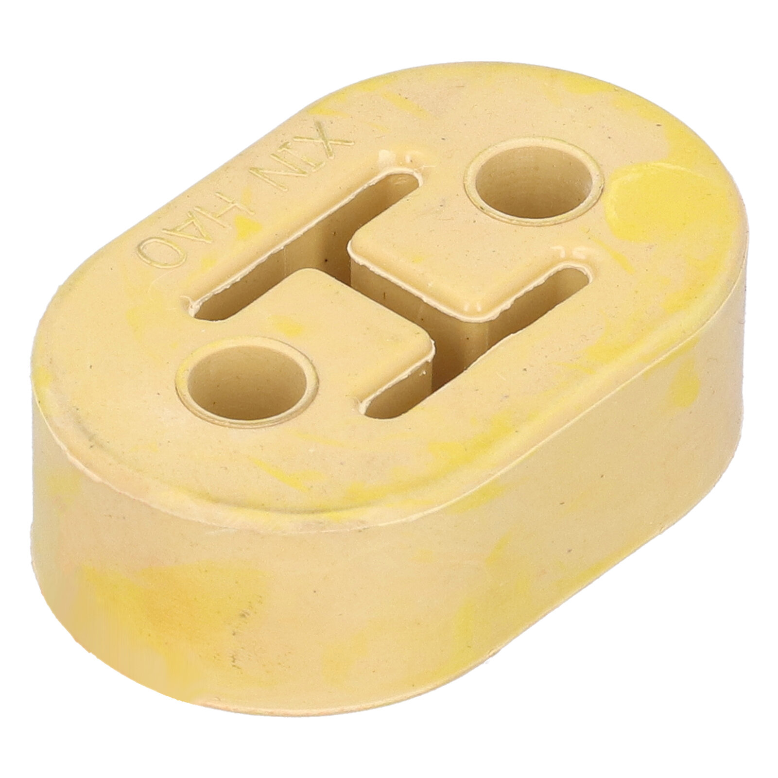 Универсальный полиуретановый вибростойкий кронштейн для глушителя с двумя отверстиями, фитинги для выхлопной трубы автомобиля, желтый.