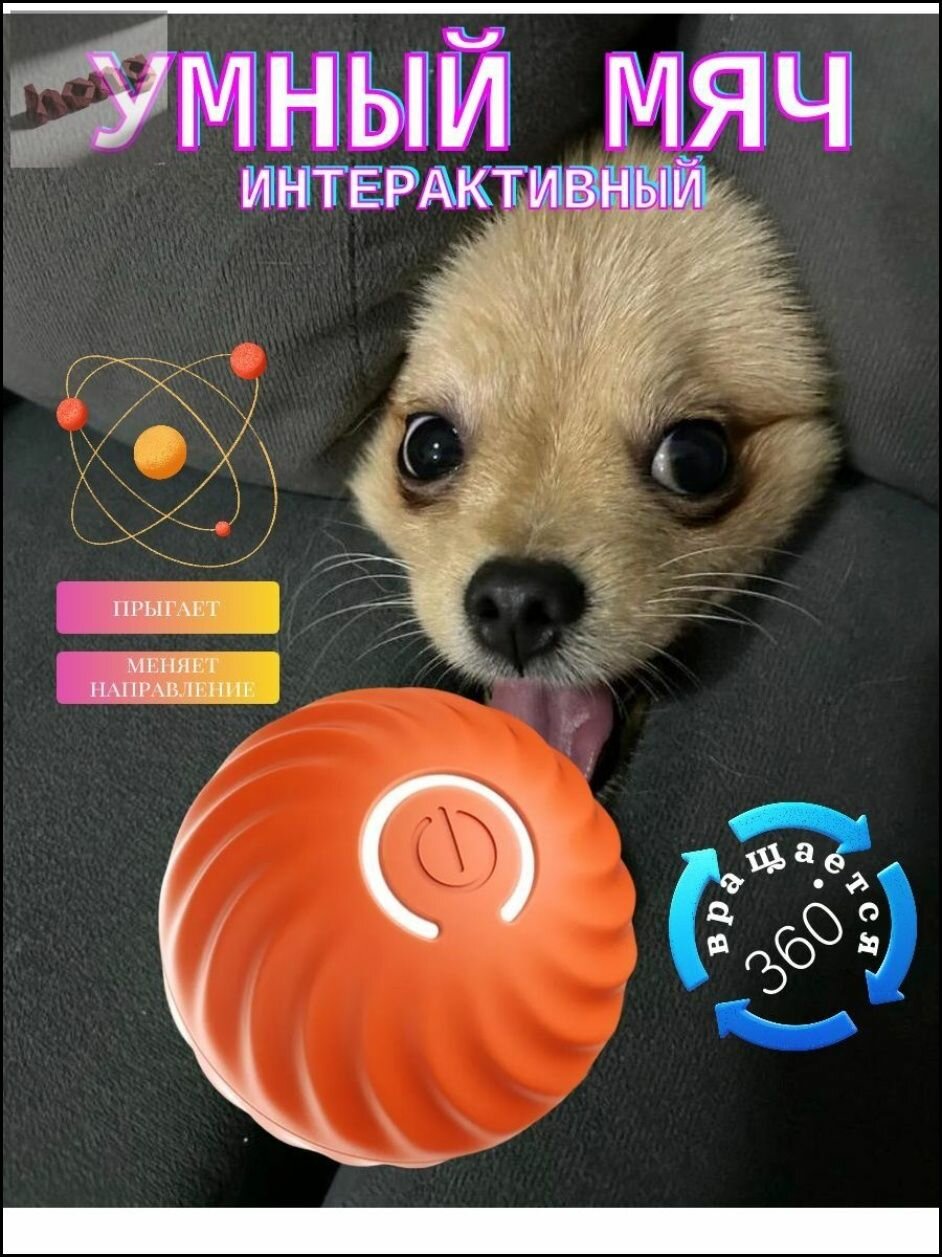 Интерактивная игрушка для собак и кошек умный мяч для активных игр