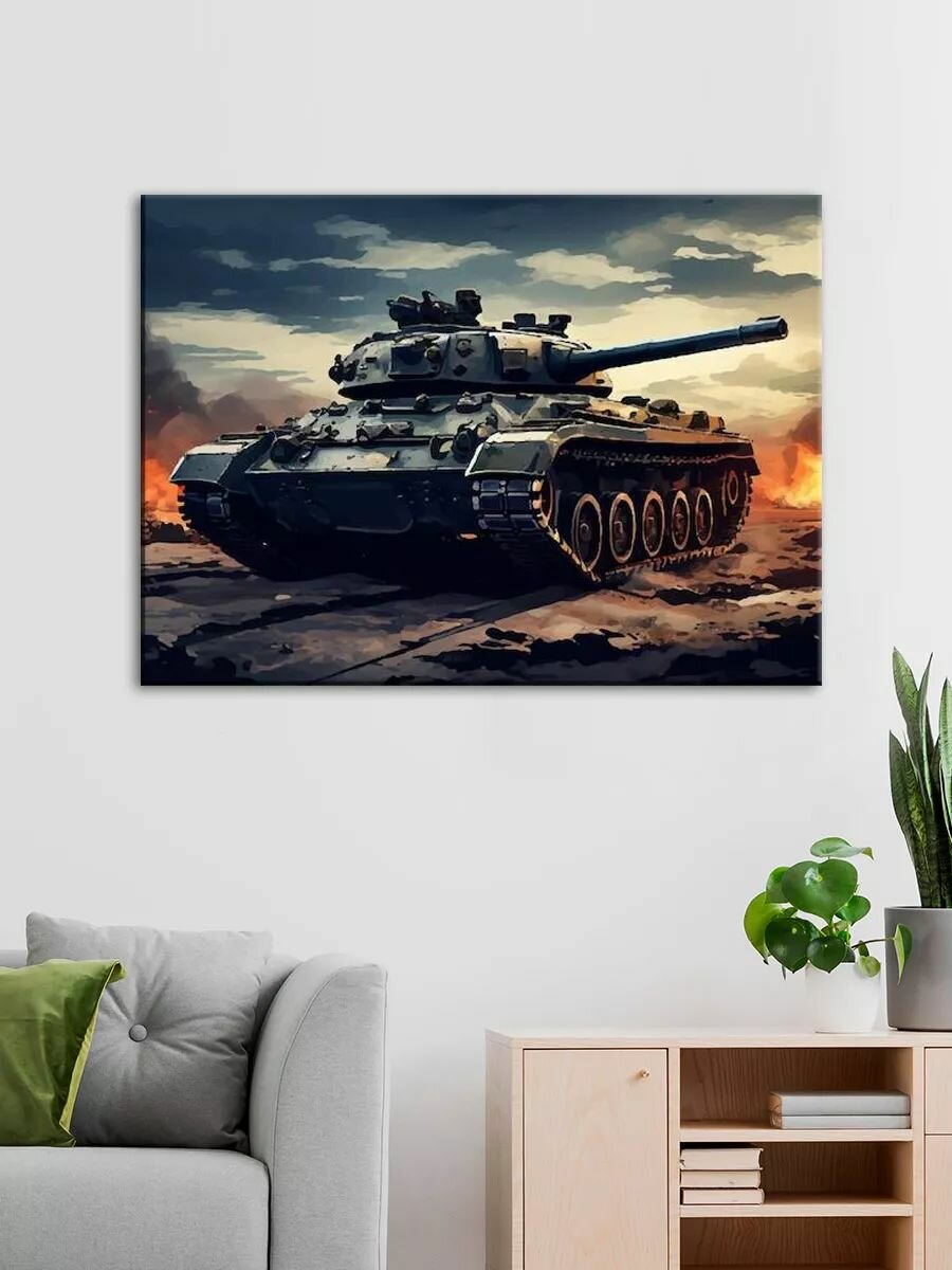 Картина на стену "Танки", 70x50 см