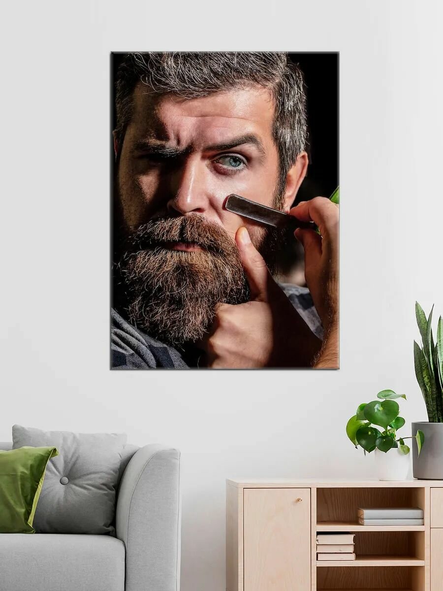 Картина на стену "Барбершоп", 30х40 см