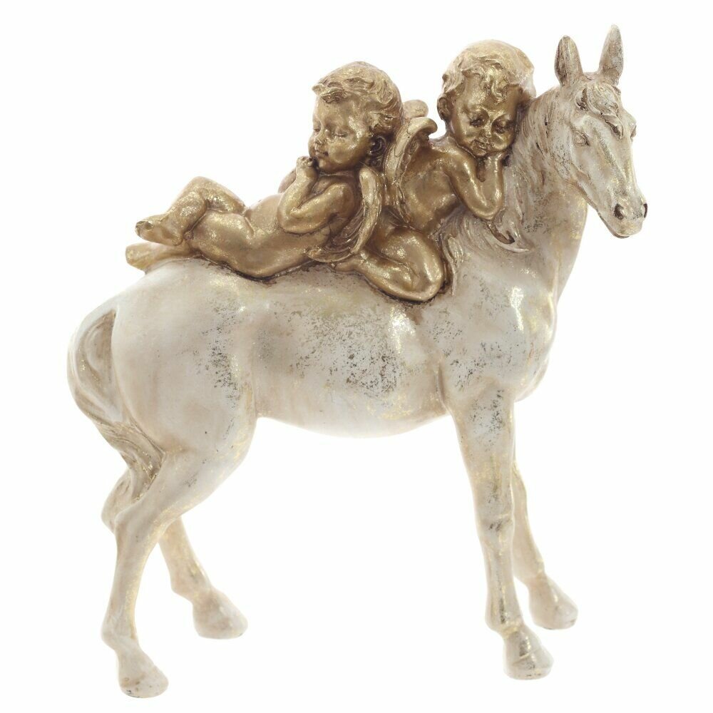Фигурка декоративная "Ангелы на лошади", 22х9х25 см