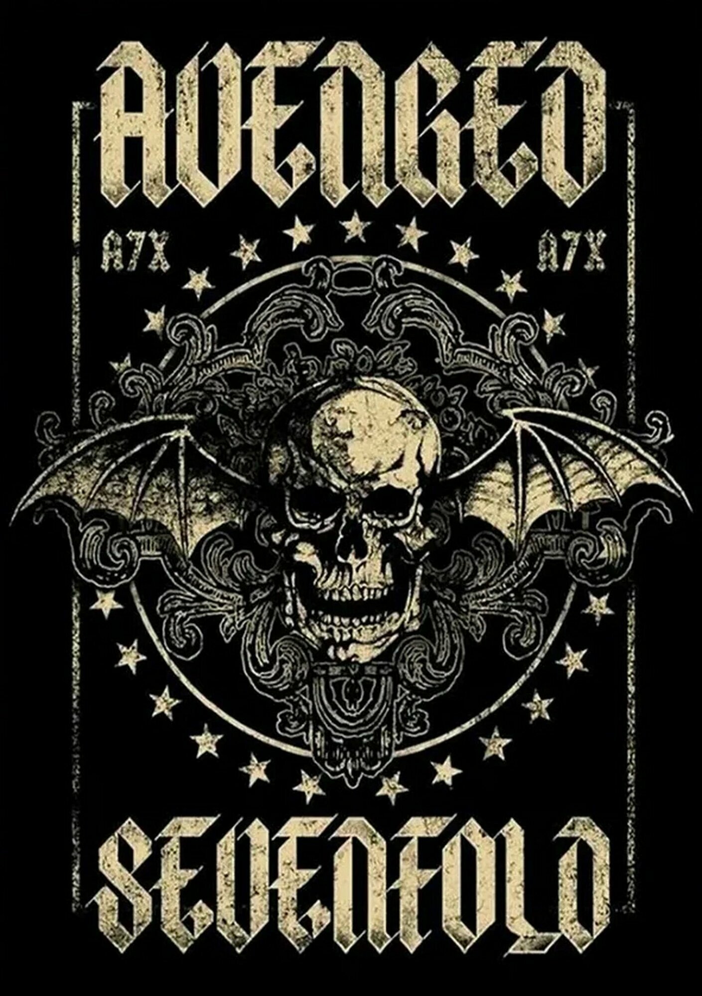 Плакат, постер метал-группа Avenged Sevenfold на бумаге, размер 42х60см