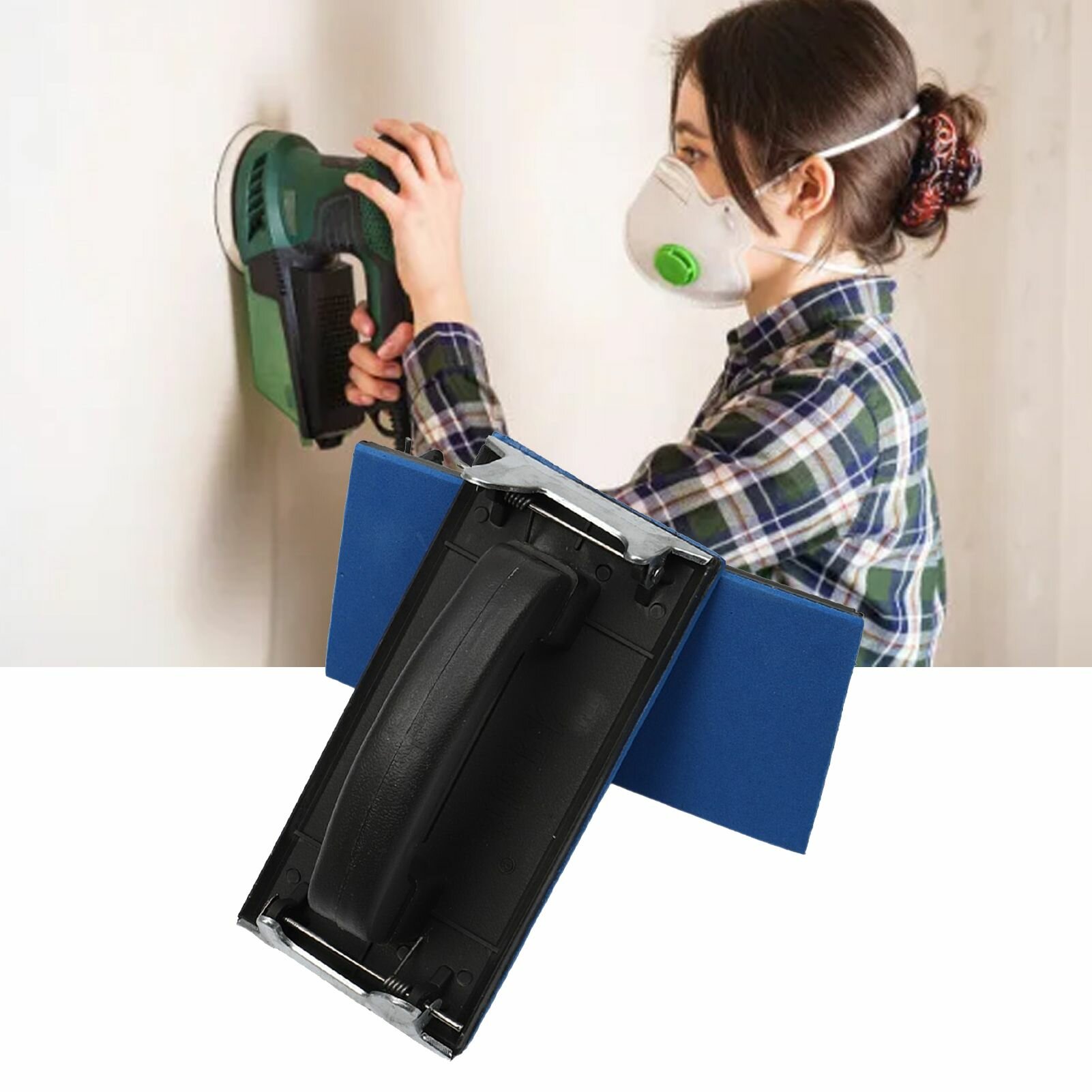 Ручной шлифовальный кронштейн для гипсокартона Пластиковый держатель листа наждачной бумаги Ручной шлифовальный блок обычного типа