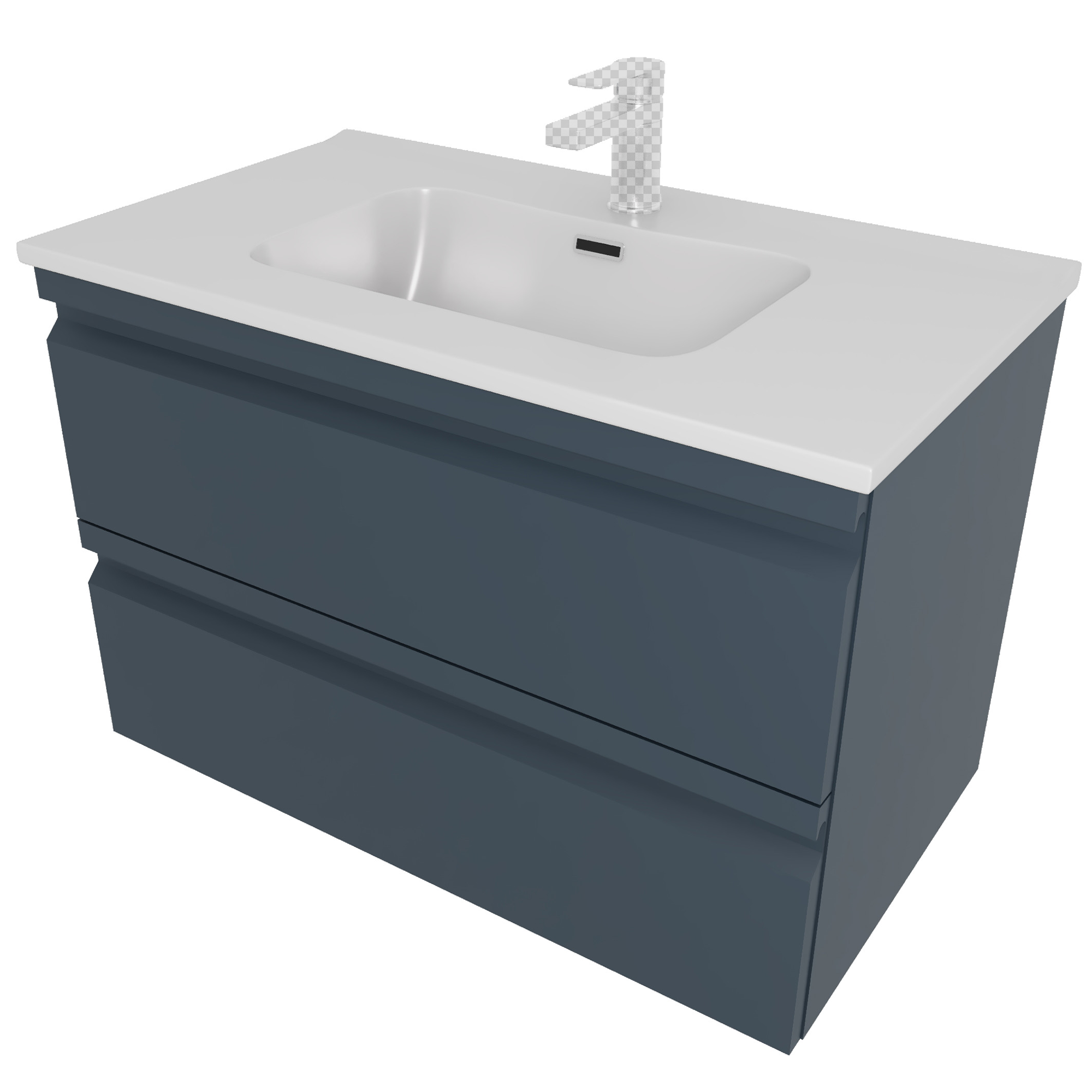 Тумба с раковиной Акватек Вега AQ77080-MG серая матовая