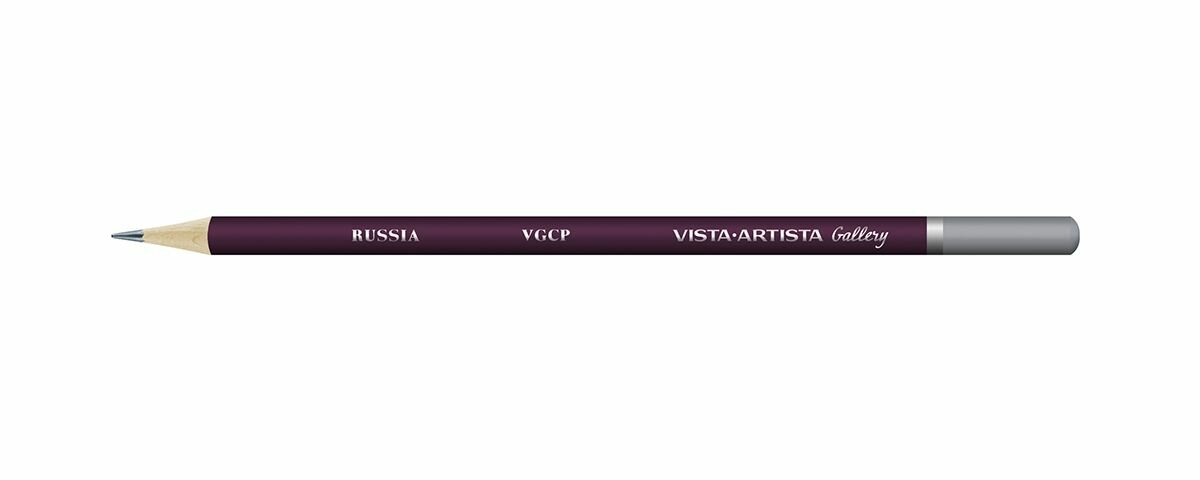 Карандаш 6 штук цветной художественный "VISTA-ARTISTA" "Gallery" VGCP заточенный 808 Серый холодный (Cold gray)