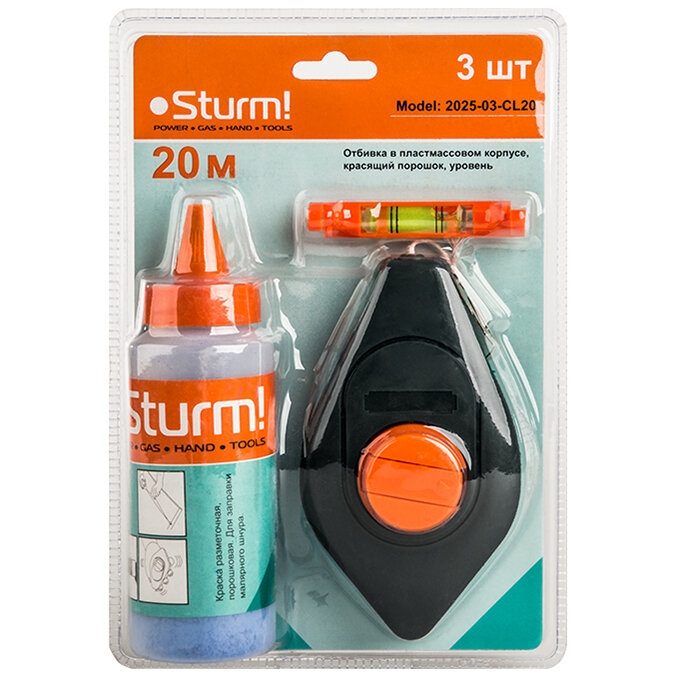 Шнур отбивочный 20м STURM 2025-03-CL20 Длина - 20 м