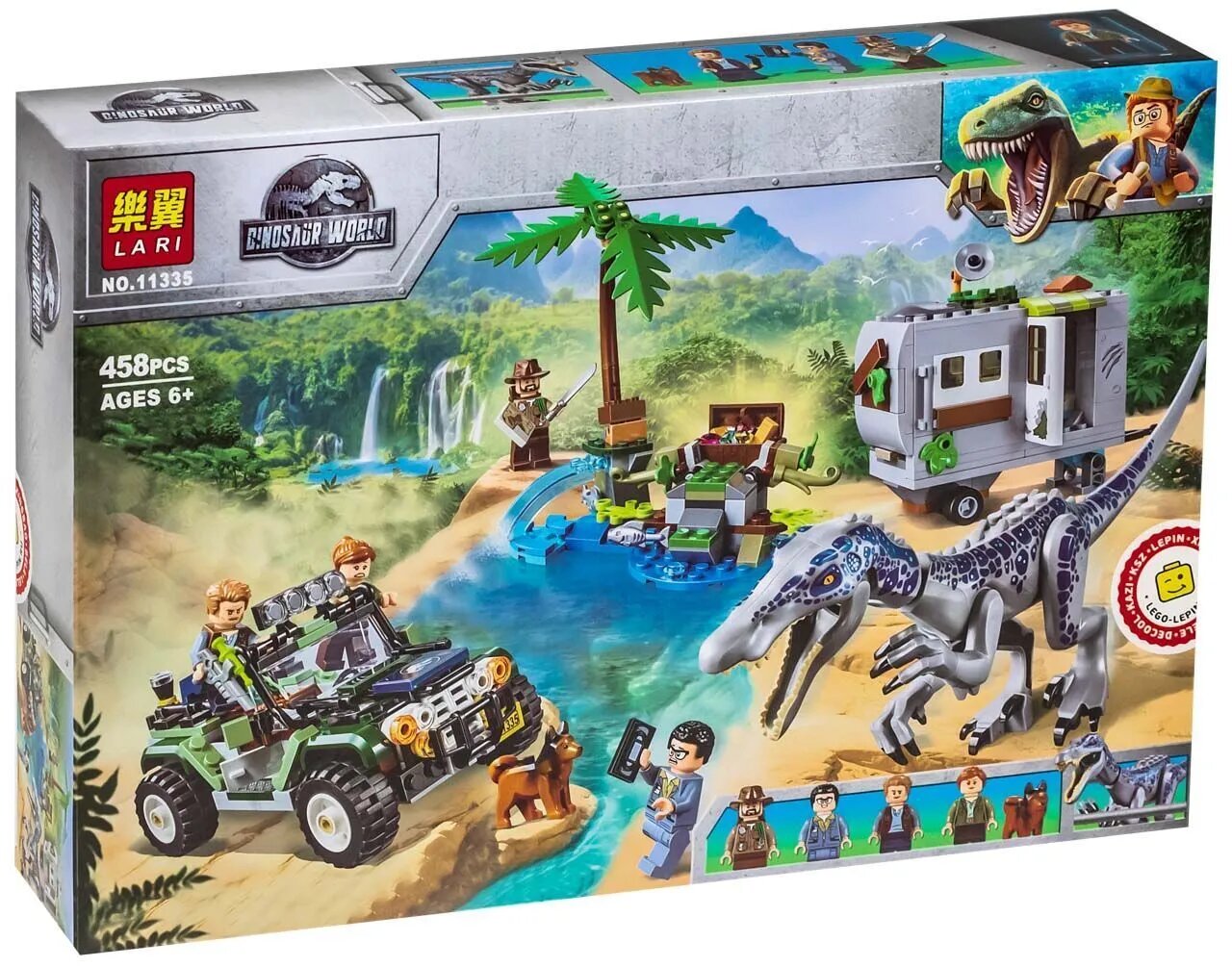 Конструктор Dinosaur World 11335 Поединок с бариониксом: охота за сокровищами