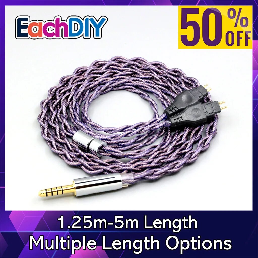 Тип2 1,8 мм 140 ядер litz 7N OCC кабель для наушников для Sennheiser HD580 HD600 HD650 HDxxx HD660S HD58x HD6xx LN 007871