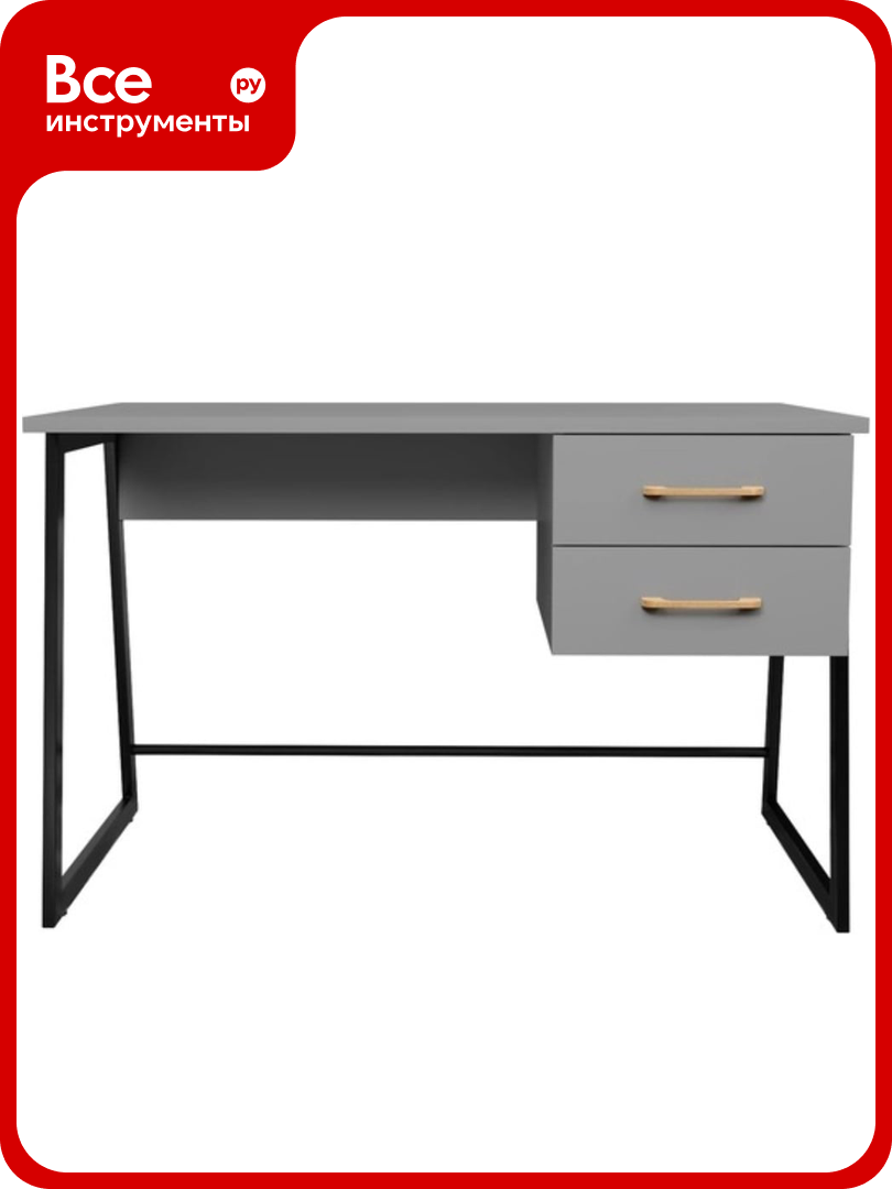 Письменный стол Desk Question лофт DQ MADRID М-4 черный/серый графит, 1200х600х775 мм 117276