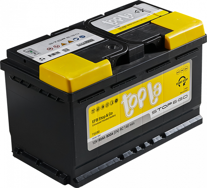 Аккумулятор Topla EFB 112080 6СТ-80 обр. 315x175x190