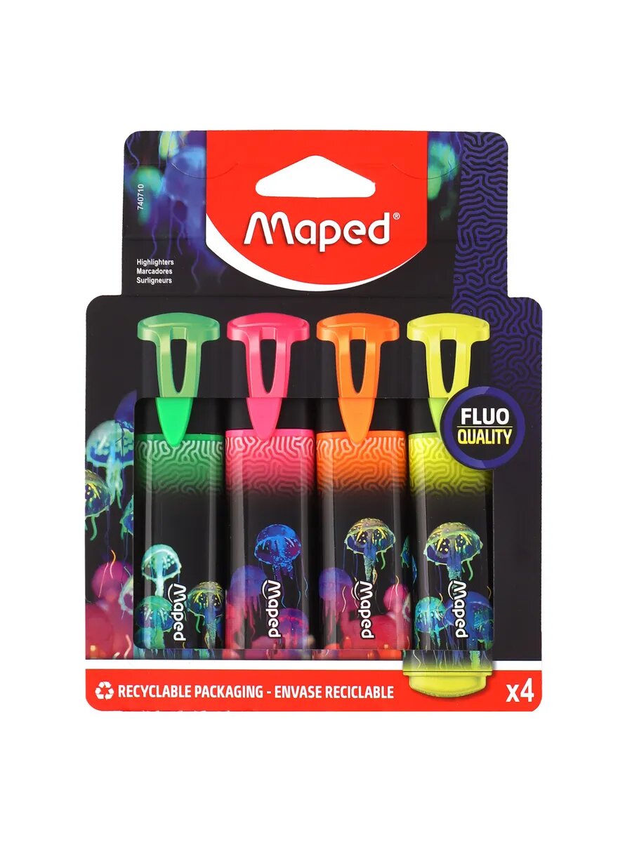 Набор перманентных маркеров 4 шт 1-5 мм