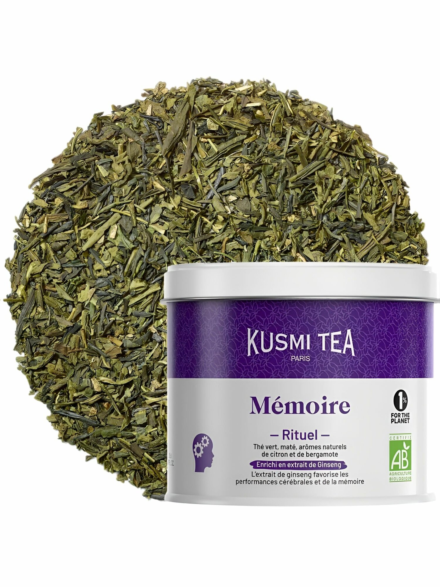 Зелёный чай для памяти с лимоном и бергамотом MEMOIRE Organic