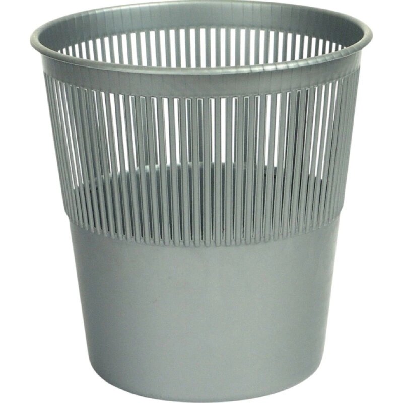 Корзина для мусора офисная 10л пластик, серая Luscan