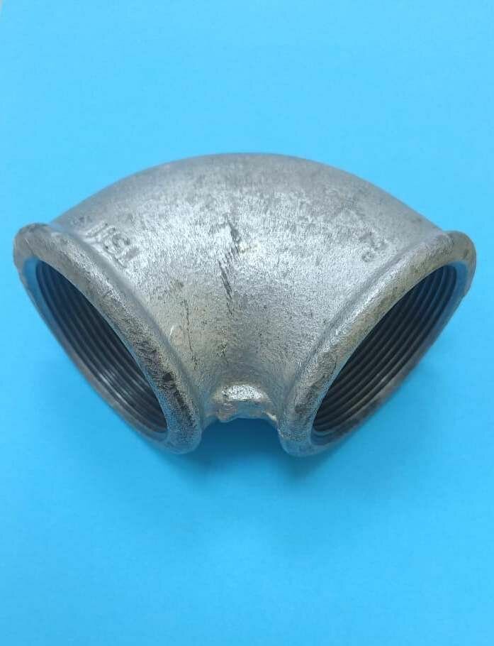 Уголок оцинкованный чугунный Вр-Вр 2" Ду50 ЕЕ (d вн:61мм, d нар:75мм)