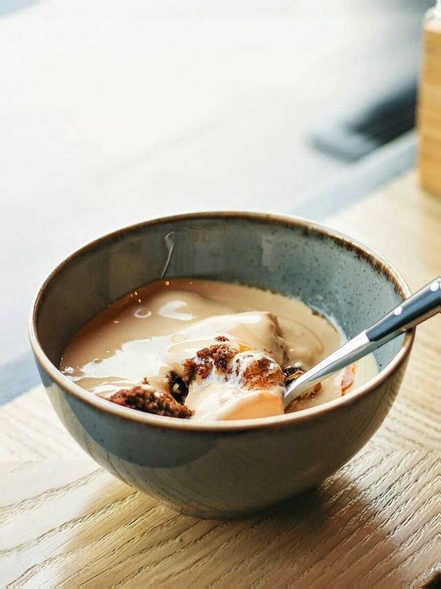 Набор салатников, мисок суповых, глубокие малые Porland "Seasons" 2 шт, темно-серый 14 см 550 мл. Ударопрочный, профессиональный фарфор, для салата, закусок, супа. "TURQUOISE" Турция