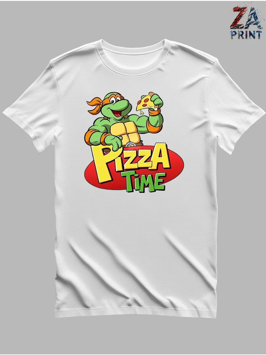 Футболка время пицца черепашки ниндзя