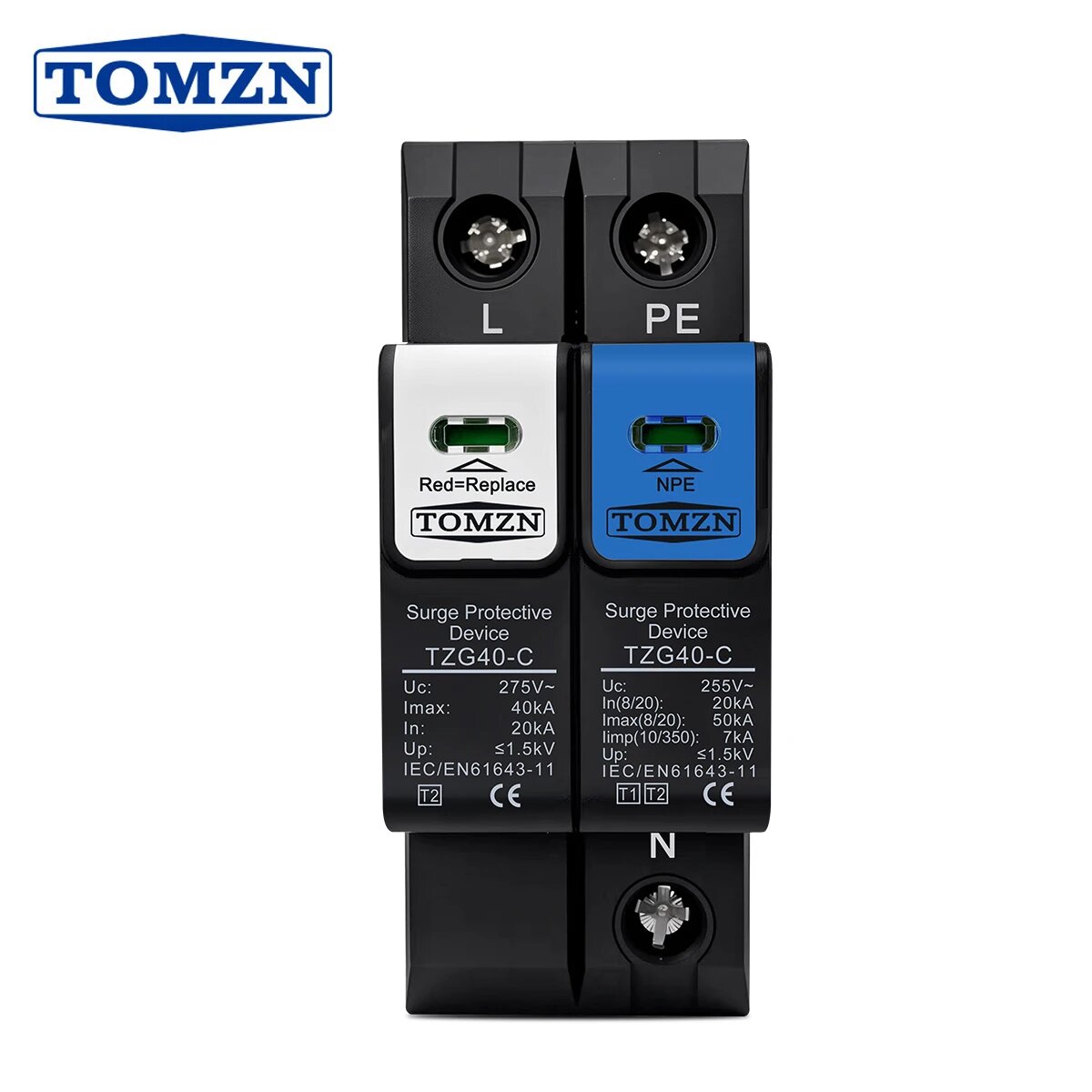 TOMZN SPD разрядная трубка 1P NPE 275VAC
