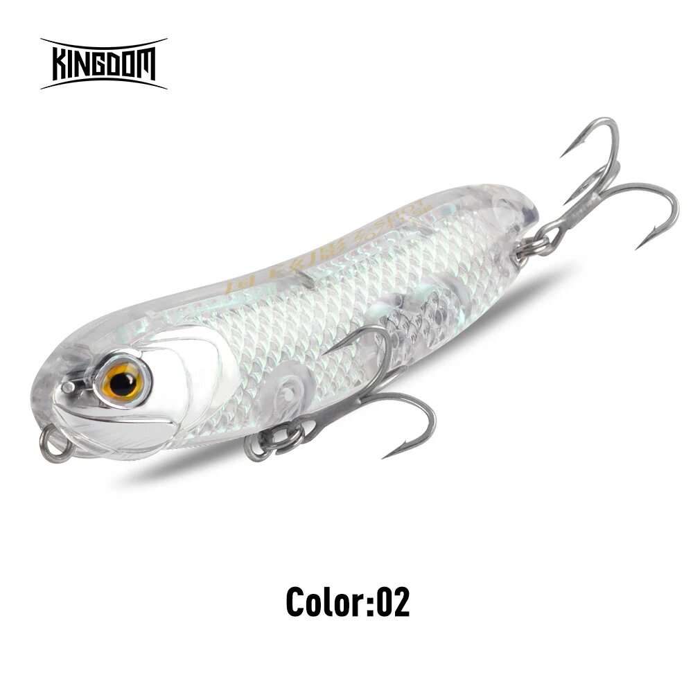 Kingdom Z-Dog Topwater Рыболовная приманка 4,5 г 7,5 г 11,5 г 19 г 3D Голограмма Искусственный плавающий карандаш Гольян Жесткие приманки Поверхностные приманки, Col.02, 70mm-11.5g