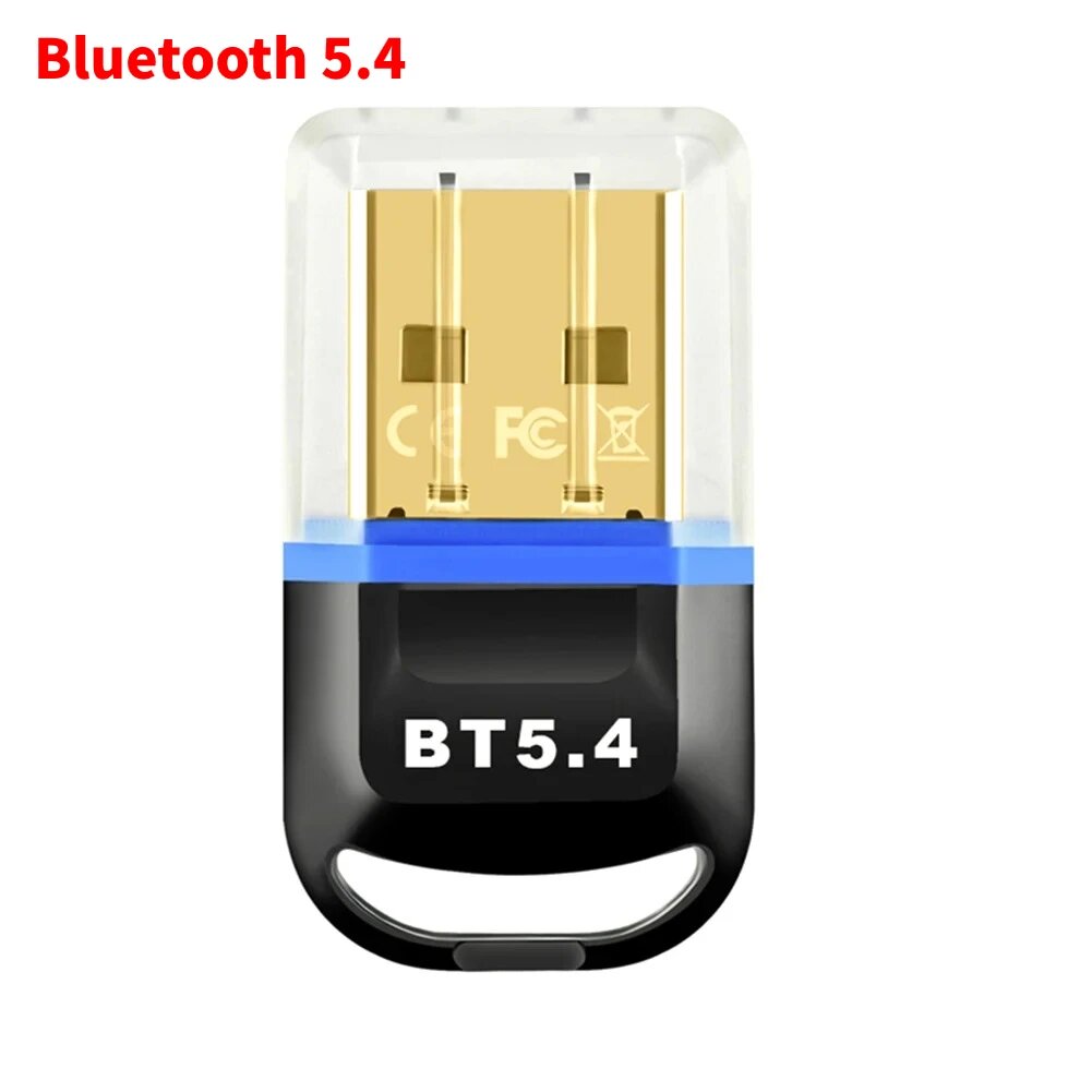 Адаптер Bluetooth USB 5.4/5.3 для ПК, акустических систем, беспроводных устройств (мышь, клавиатура), приёмник и передатчик аудио Plug-and-Play