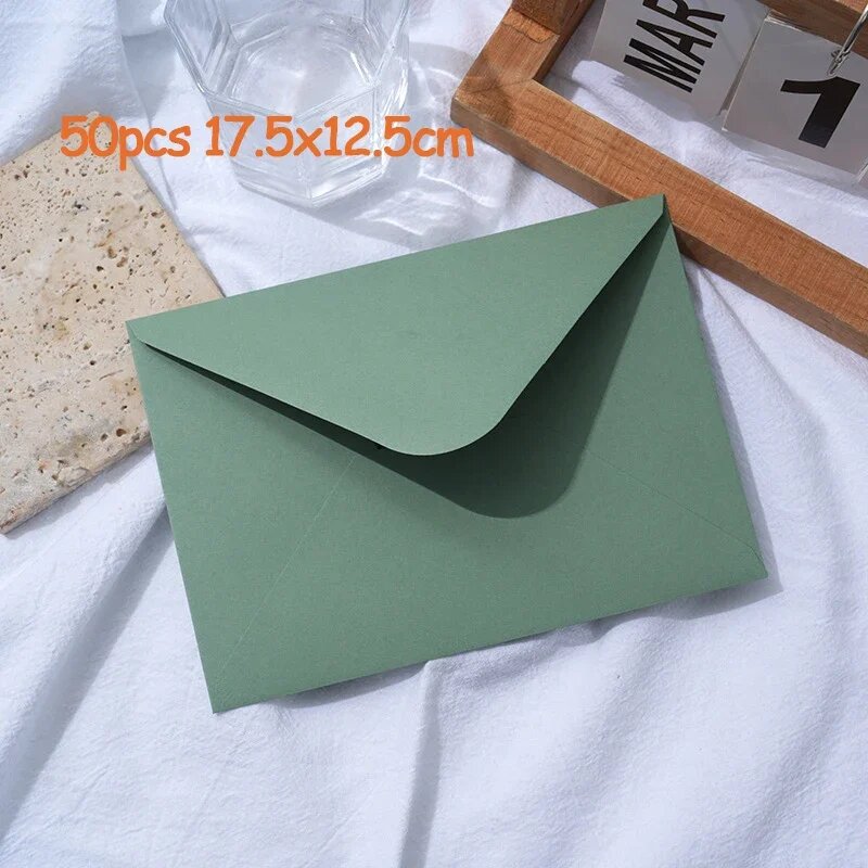 Бумажные конверты QKX для приглашений 50 шт 50pcs 18x13cm-D